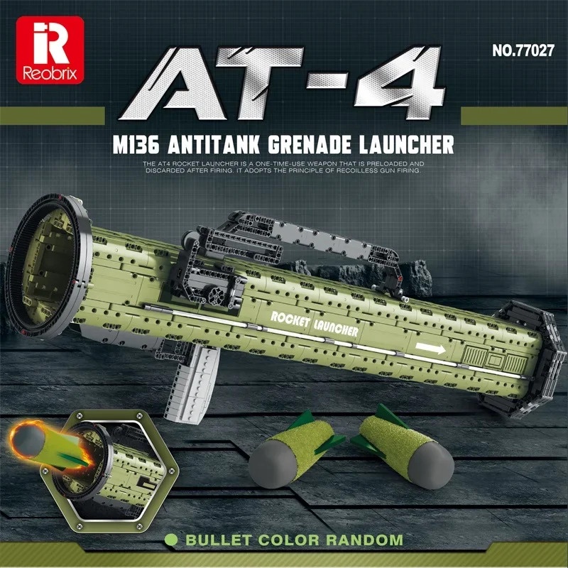 Rebrix Building Block M136-AT4 Gun Military Weapon Rocket Launcher ...