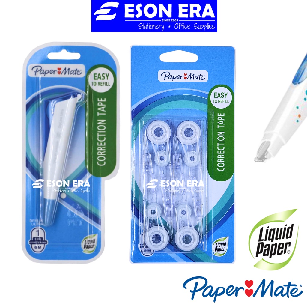 Papermate Dryline Ultra Correction Tape กระดาษรีฟิล Mate | Shopee Thailand