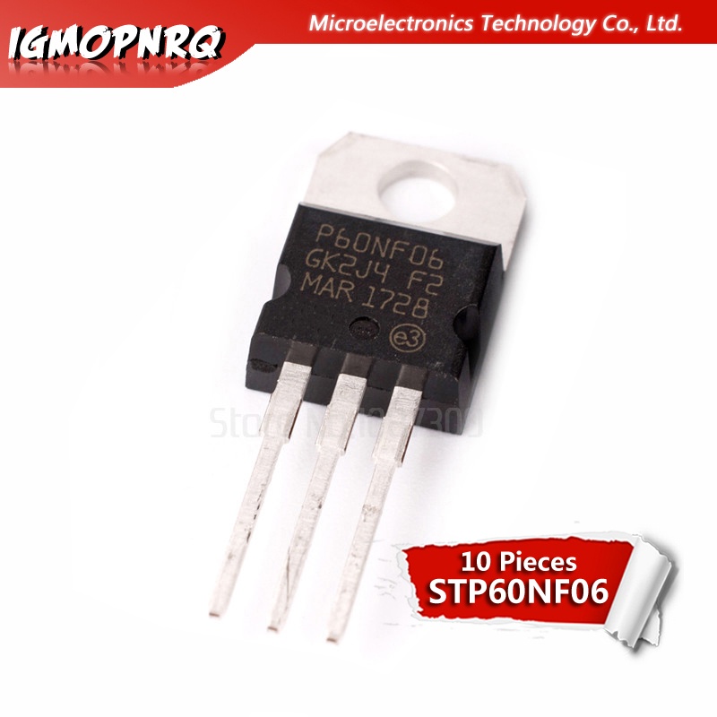 ไอซี STP60NF06 TP220 P60NF06 TO-220 STP60NF06L 60NF06 ใหม่ ของแท้ 10 ...
