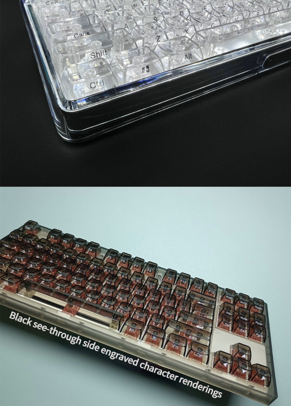 Crystal Transparent Keycaps CBSA Profile Keycap ปุ่มกดคริสตัลใส CBSA ...