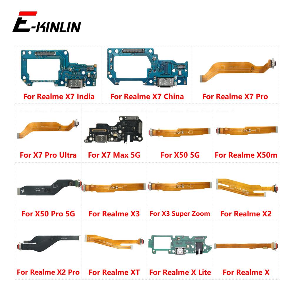 บอร์ดเชื่อมต่อที่ชาร์จ USB สําหรับ OPPO Realme X7 X50 X50m X3 Super ...