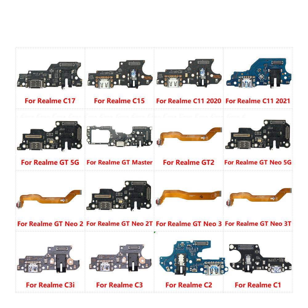 บอร์ดเชื่อมต่อพอร์ตชาร์จ USB สําหรับ OPPO Realme GT Master GT2 Neo 2 2T 3 3T C17 C15 C12 C11 C3i ...
