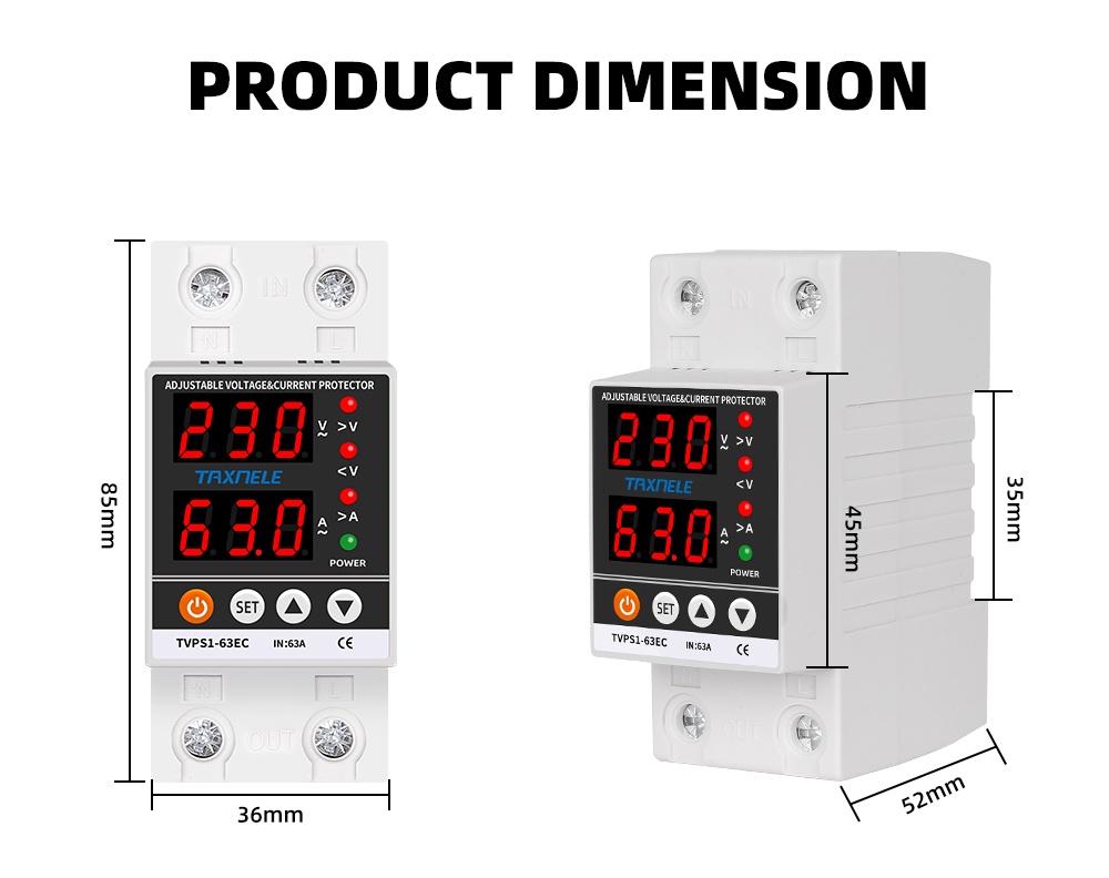 รางดินดิจิทัล 40A 63A 230V ปรับได้ ป้องกันไฟกระชาก | Shopee Thailand