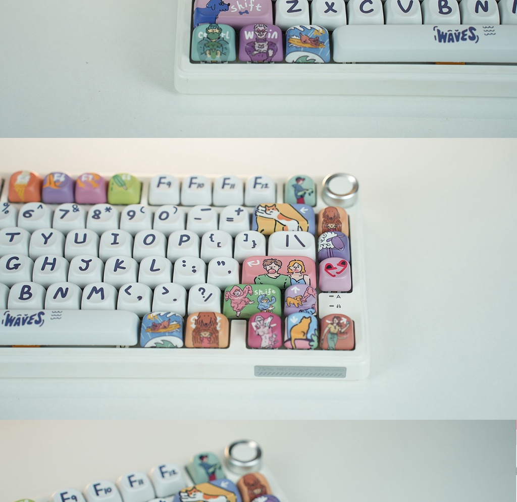 Spray-Themed Keycap Cute Keycaps ปุ่มกดคีย์บอร์ด ธีมสเปรย์ 123 คีย์ MOA ...