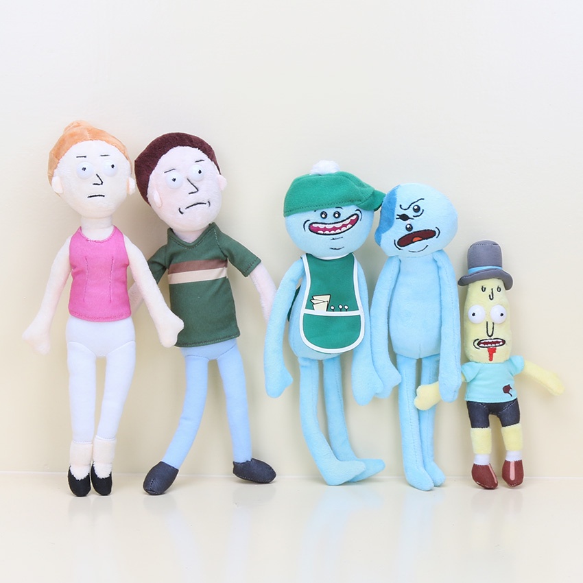 ตุ๊กตาการ์ตูนอนิเมะ Rick and Morty Happy & Sad Meeseeks Jerry Smith ...