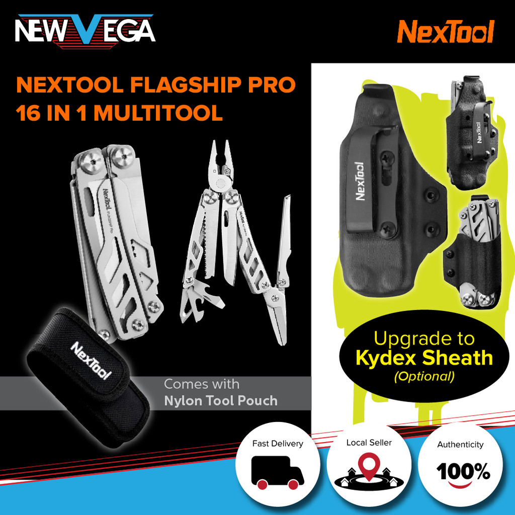 NexTool KT5020 Flagship Pro 16-IN-1 Multi-functional EDC ประแจคีมใหม่กรอบล็อคกลไกและ Kydex ...