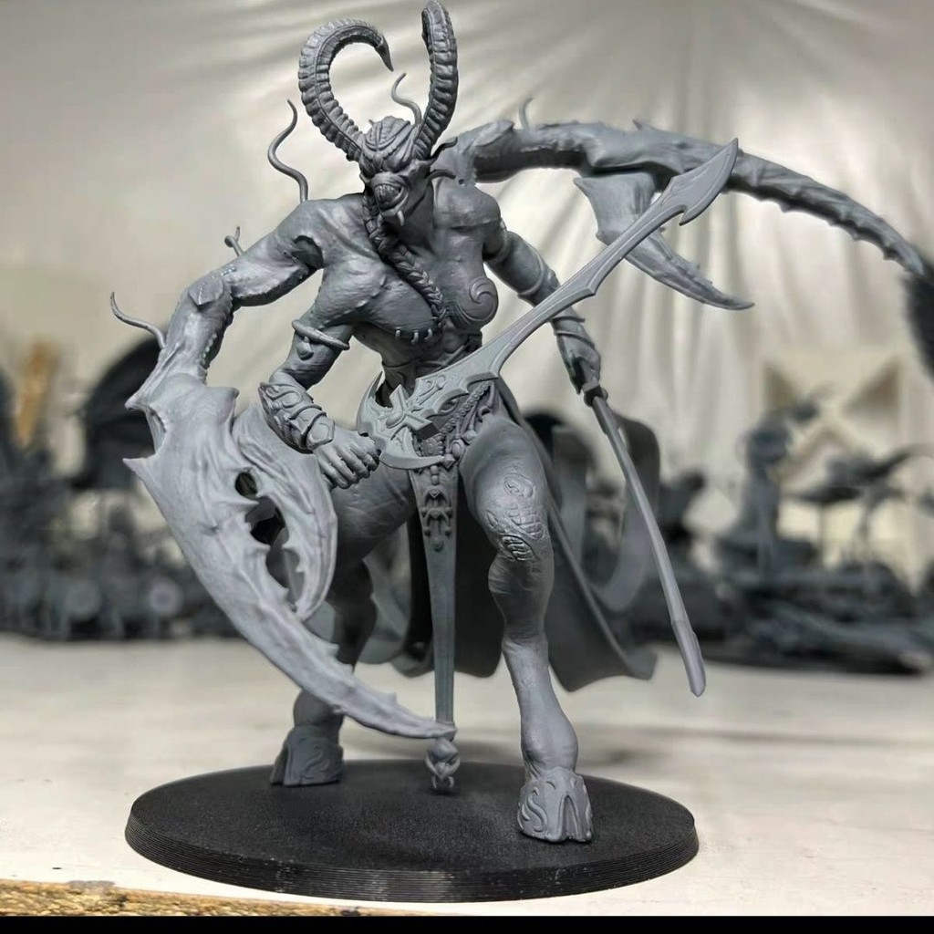 Warhammer Chaos Demon God Silk 70mm Soldier White Model Figure Painting ...