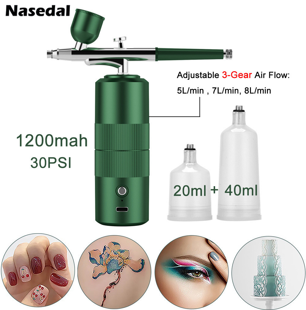 Cordless Airbrush Paint Tool Water Oxygen Injector Face Skin Care Spray ...