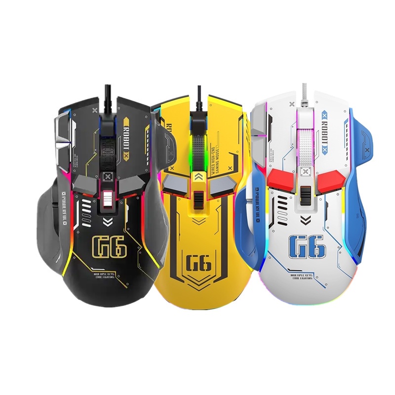 Chuyi เมาส์เกมมิ่ง มีไฟ Led RGB 13 ออกแบบตามสรีรศาสตร์ G6 หลากสีสัน สําหรับคอมพิวเตอร์ | Shopee ...