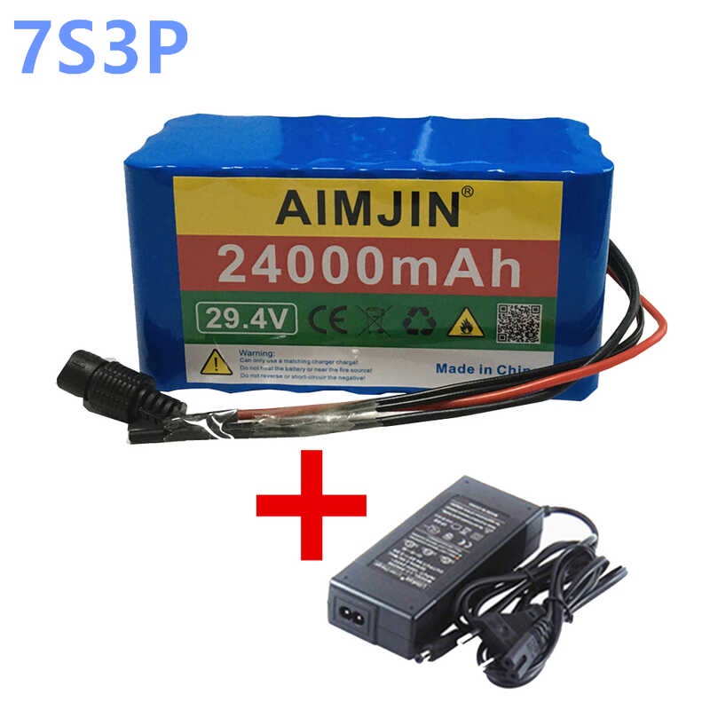 24V 24Ah 7S3p 18650 ชุดแบตเตอรี่ลิเธียมไอออน 29.4V 24000Mah จักรยานไฟฟ้า / แบตเตอรี่ลิเธียมไอออน ...
