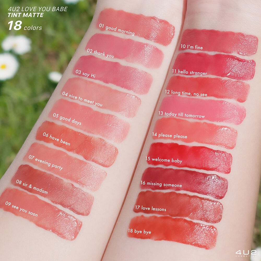 4U2 Love You Babe Tint Matte 2.6g โฟร์ยูทู ลิปทินท์แมท. | Shopee Thailand