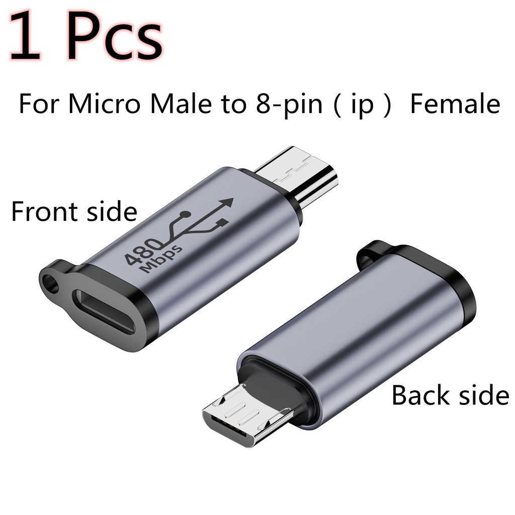 อะแดปเตอร์แปลงไมโคร USB Mini USB 8-Pin เป็น Micro Type C ตัวผู้ เป็นตัว ...