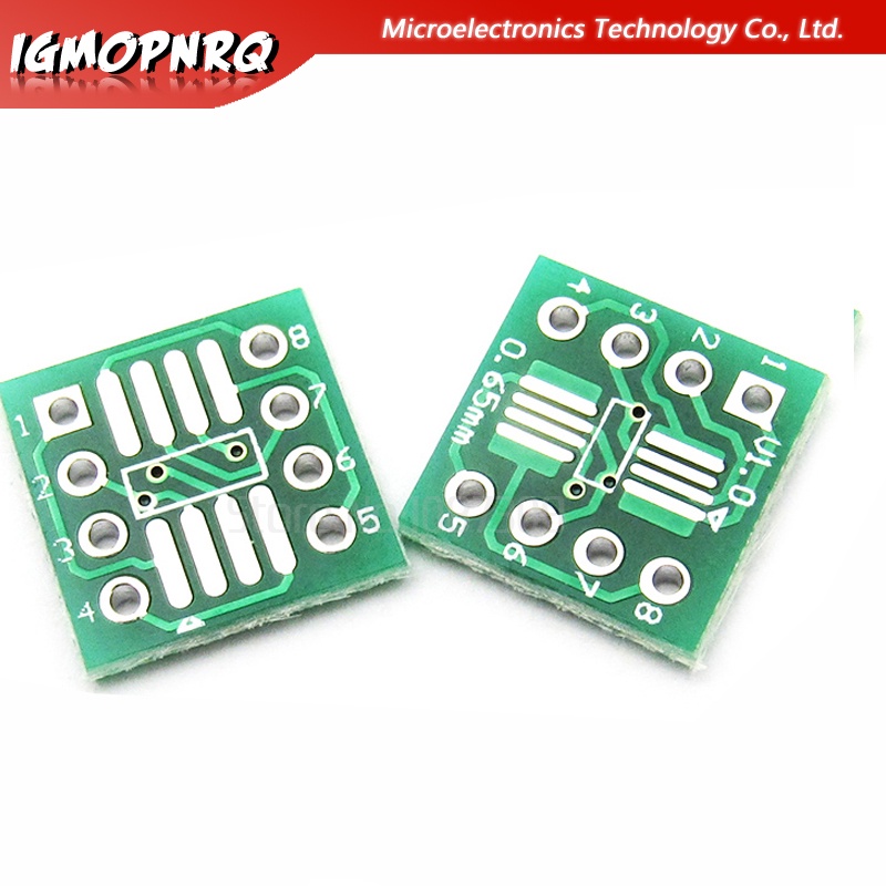 อะแดปเตอร์บอร์ดโมดูล PCB SOP8 SSOP8 TSSOP8 เป็น DIP8 0.65 มม. 20 ชิ้น ...
