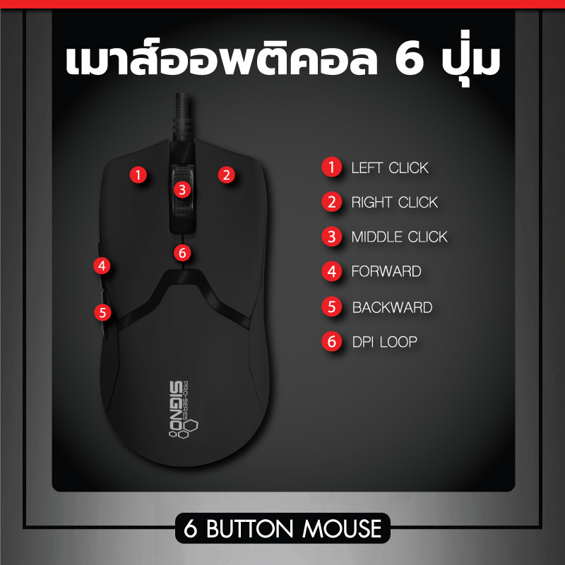 (เมาส์เกมมิ่ง) SIGNO Gaming Mouse RASTEX รุ่น GM-921 | Shopee Thailand