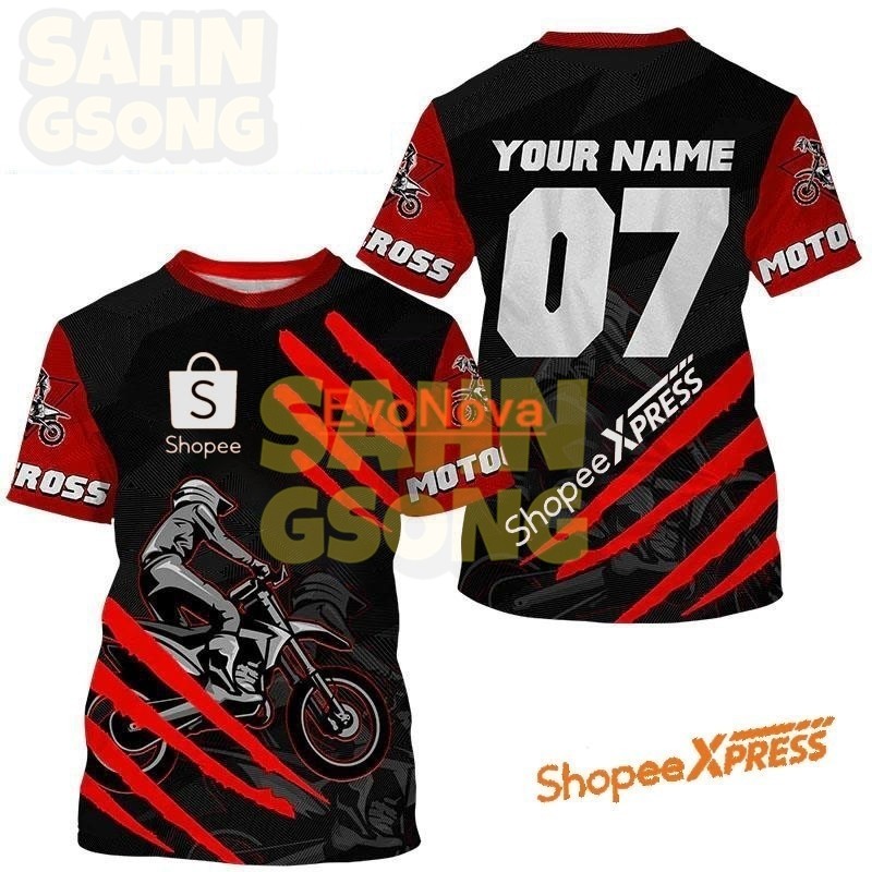 [ชื่อและหมายเลขแบบกําหนดเองฟรี] 2025 MOTOCROSS SHOPEE Rider Long /short ...