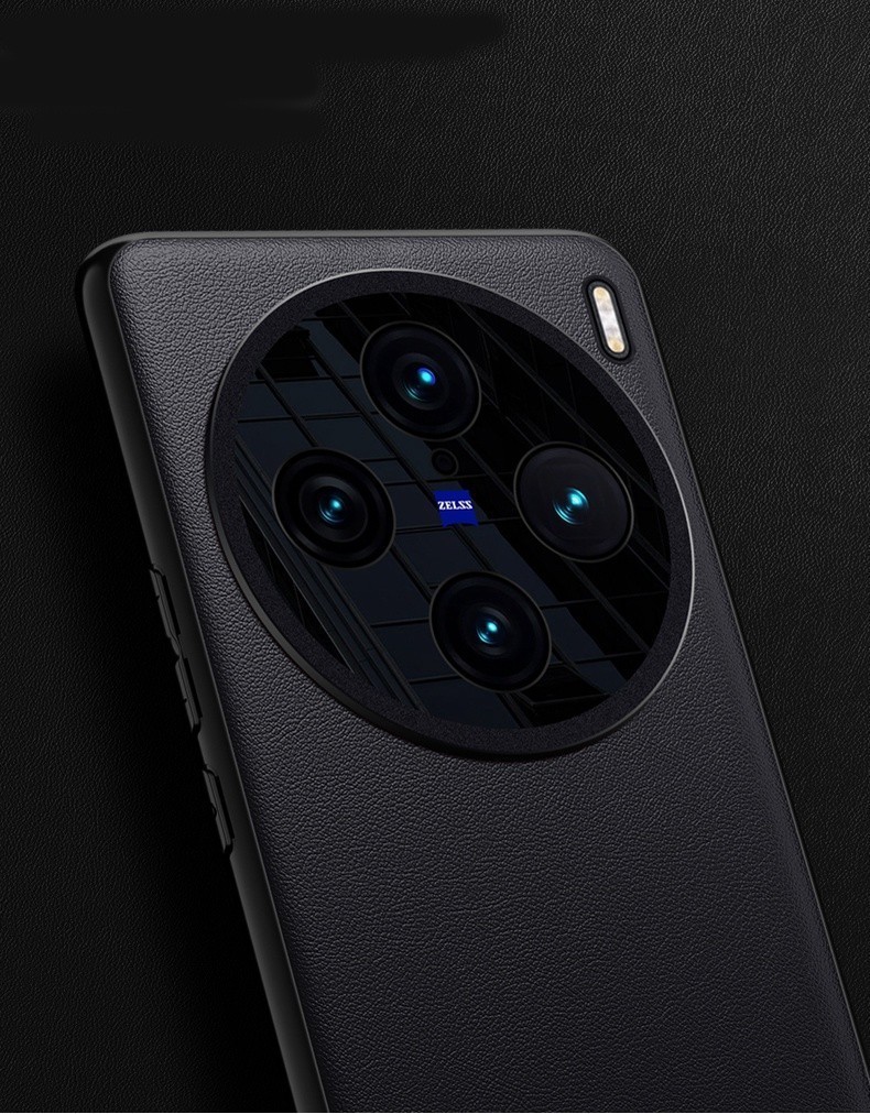 สําหรับ Vivo X100, X100 Pro เคส ELVEV หรูหรา ธรรมดา หนัง PU + ซิลิโคน ...