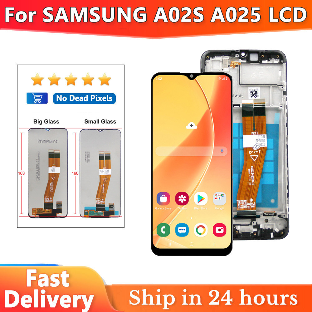 ชุดประกอบดิจิไทเซอร์หน้าจอสัมผัสสำหรับ Samsung, หน้าจอ A025สำหรับ Samsung A02s A025m A025f/Ds ...
