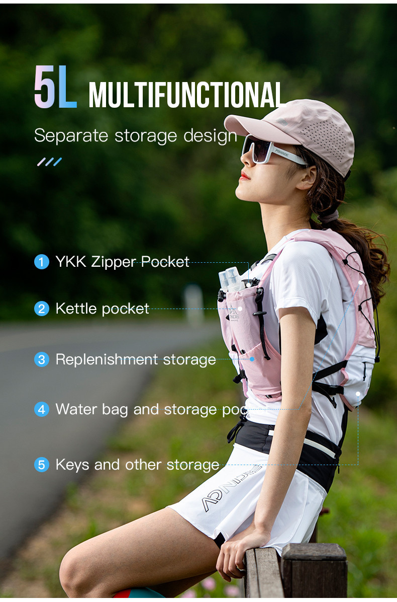 Aonijie C9113 กระเป๋าเป้สะพายหลัง 5 ลิตร เหมาะกับการวิ่ง เล่นกีฬา ...