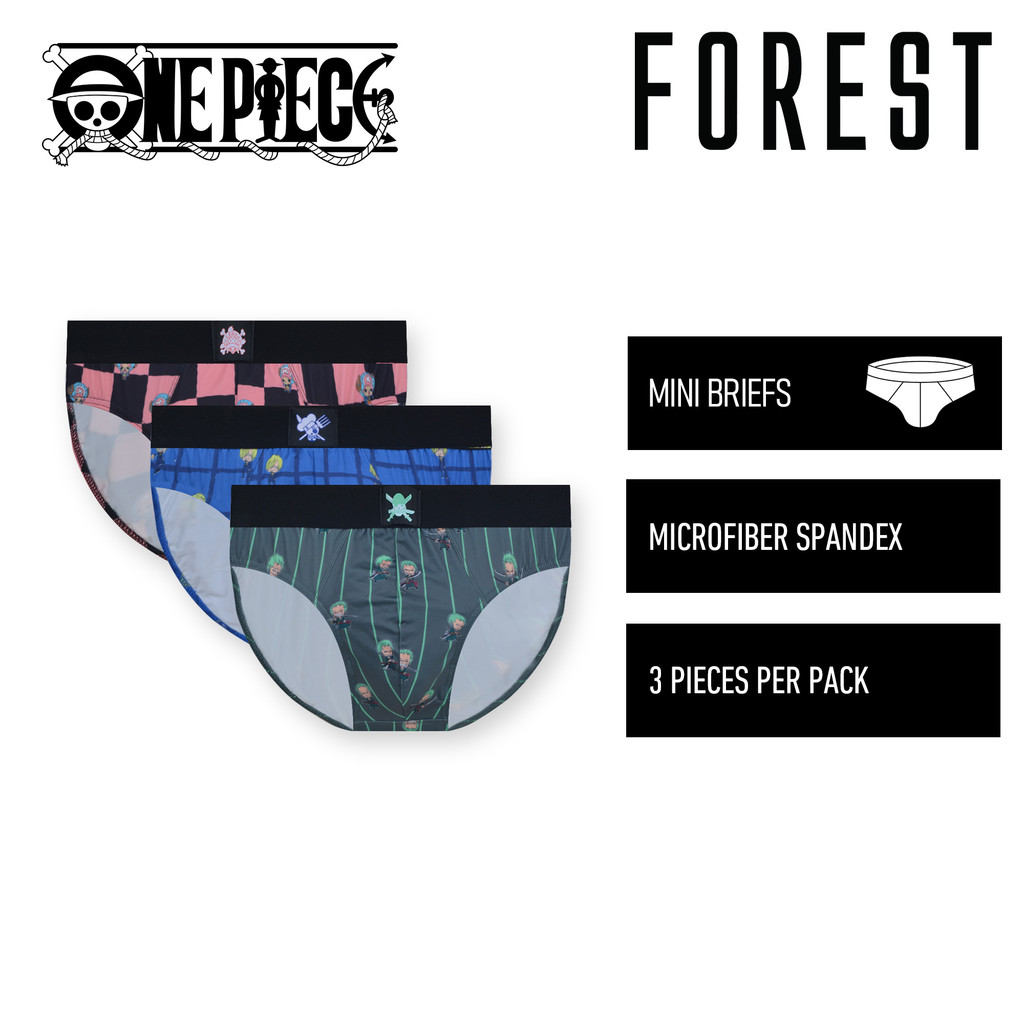 (3 ชิ้น) Forest X One Piece Mens Microfiber Spandex Mini Brief ชุดชั้น ...