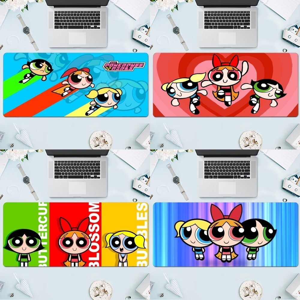 แผ่นรองเมาส์ P-Powerpuff G-Girls สําหรับเล่นเกมขนาดใหญ่ Compute Gamer ...