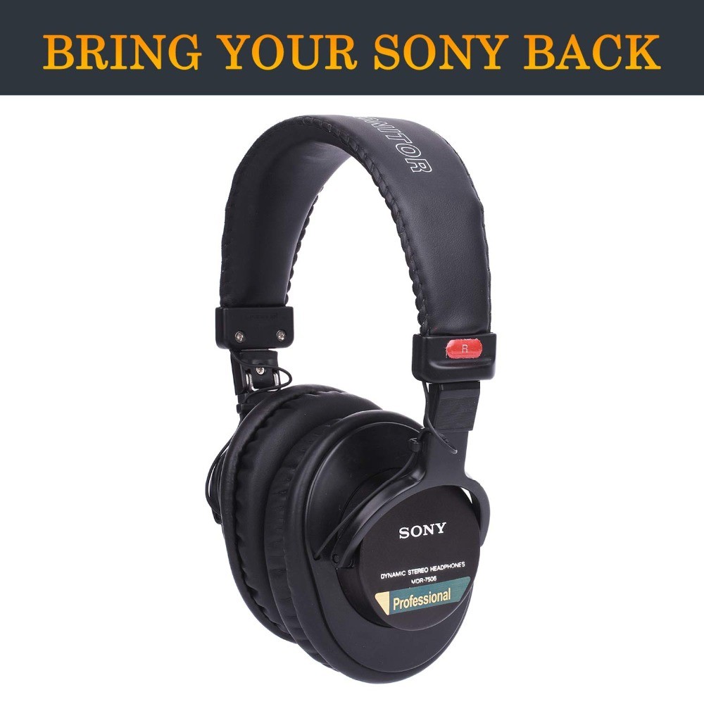 เปลี่ยนเบาะแผ่นรองหูฟังแผ่นรองหูฟังสําหรับ Sony MDR-7506 MDR-V6 MDR-V7 MDR-CD900ST MDR 7506 V6 ...