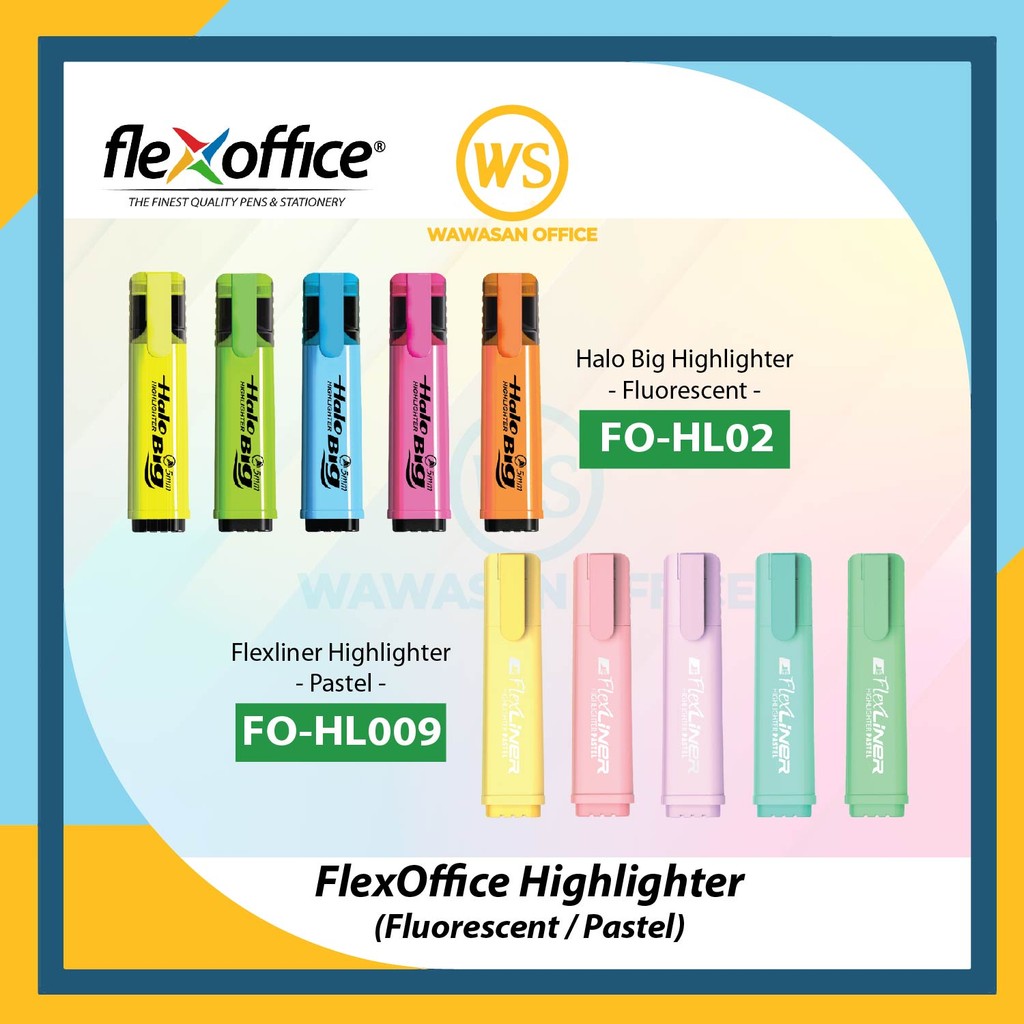 Flexoffice Halo Big Highlighter / Flexliner Highlighter / Flexoffice ...