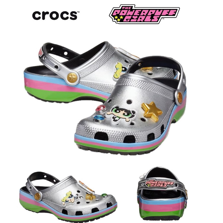 Crocs Classic Metallic Clog Silver /Powerpuff Girls Crocs KEITH HARING ...