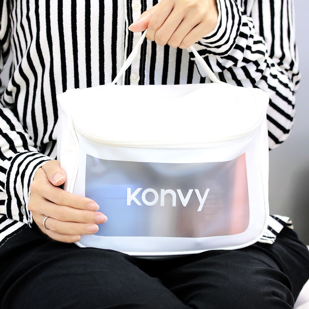 Konvy Waterproof Cosmetic Bag คอนวี่ กระเป๋าเครื่องสำอาง (Black/Pink ...