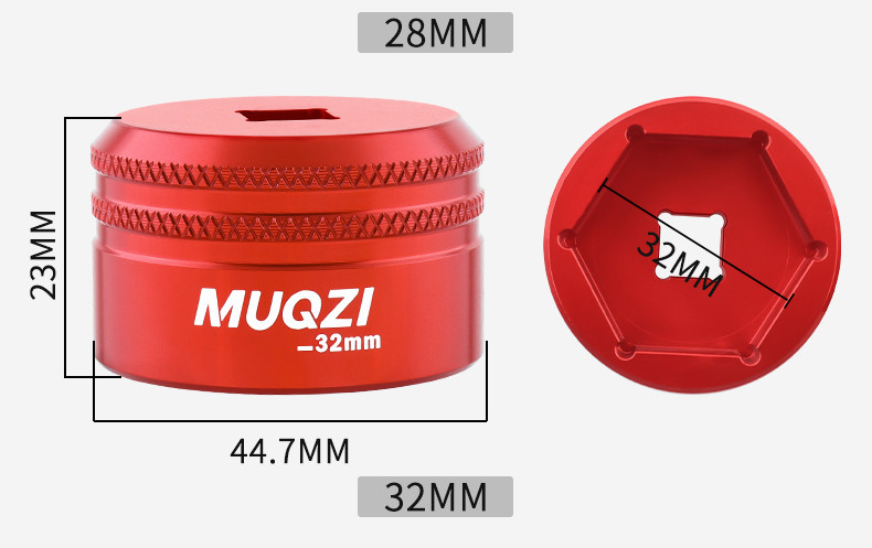 Muqzi 26 28 32 มม.ส้อม Top Cap Socket เครื่องมือสําหรับส้อม Suspension 36 38 40 Top Cap ประแจ ...