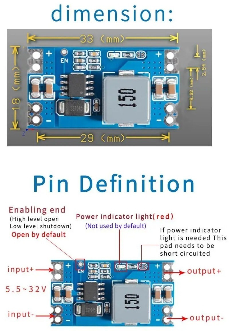 โมดูลพาวเวอร์ซัพพลายแปลงแรงดันไฟฟ้า Mini560 Pro 5A เอาท์พุทประสิทธิภาพ ...