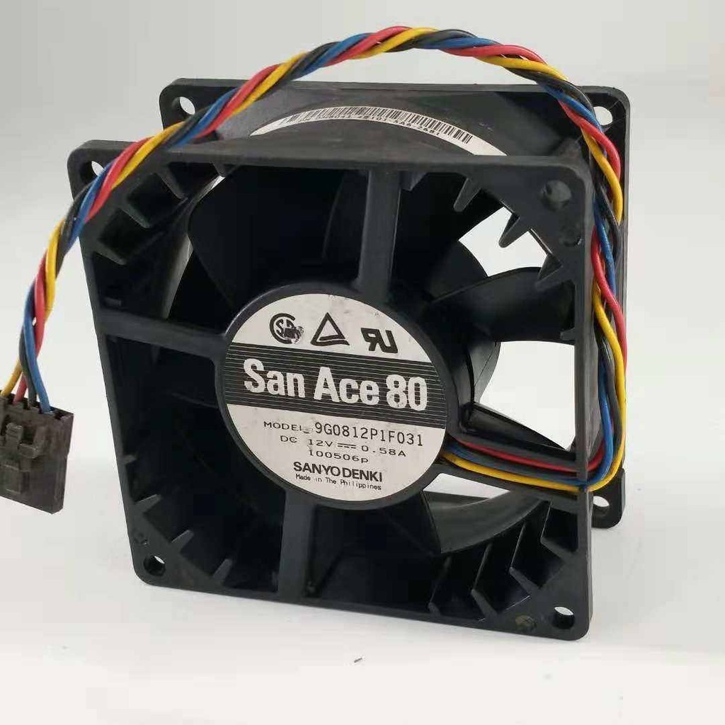 พัดลมระบายความร้อน ควบคุมอุณหภูมิ ขนาดใหญ่ Sanyo 8038 12V 0.58A ...