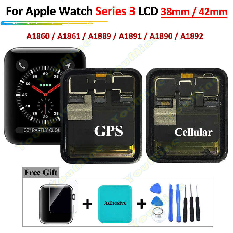 Apple Watch 3จอแสดงผล หน้าจอสัมผัส Digitizer 38มม./42มม.Pantalla สำหรับ ...