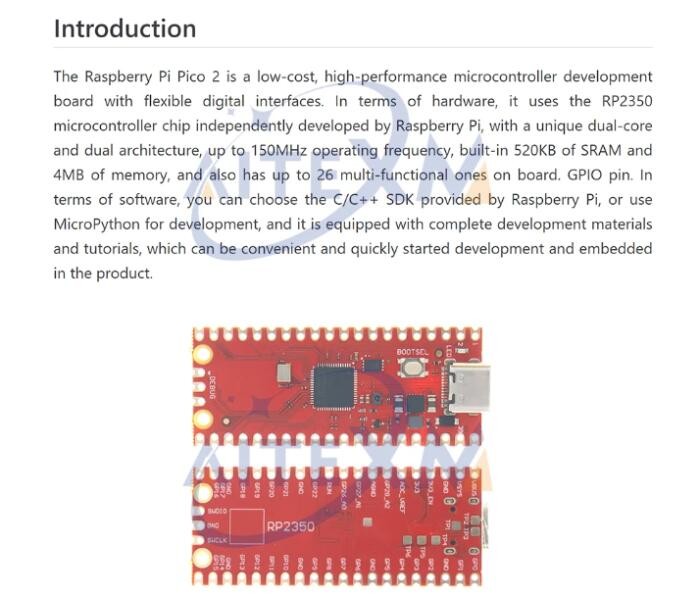 Pico2 RP2350 บอร์ดพัฒนา TYPE-C USB RP2350A ชิป Microcontroller ใช้งาน ...