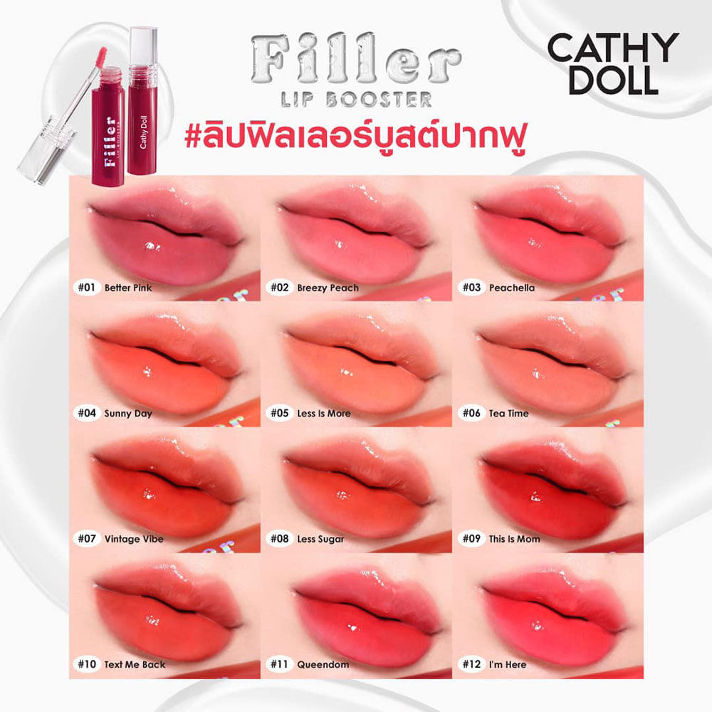 Cathy Doll Filler Lip Booster 3.3g เคที่ ดอลล์ ลิปเนื้อมอยส์สีฉ่ำวาว ...