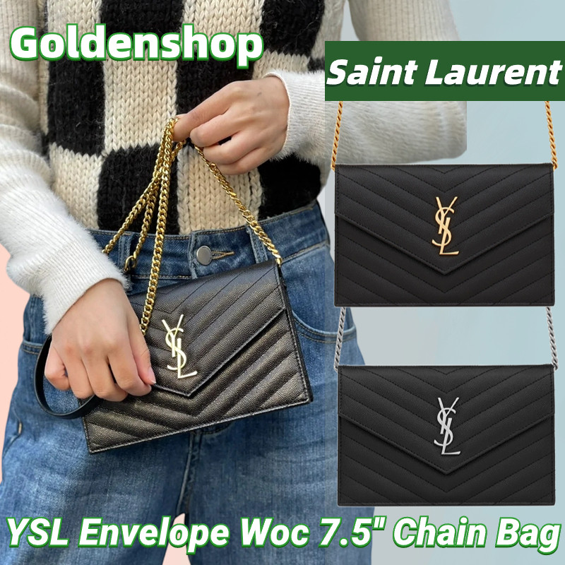 Yves Saint Laurent/YSL Envelope Woc 7.5'' Chain Bagอีฟส์แซงต์โลรองต์ ...