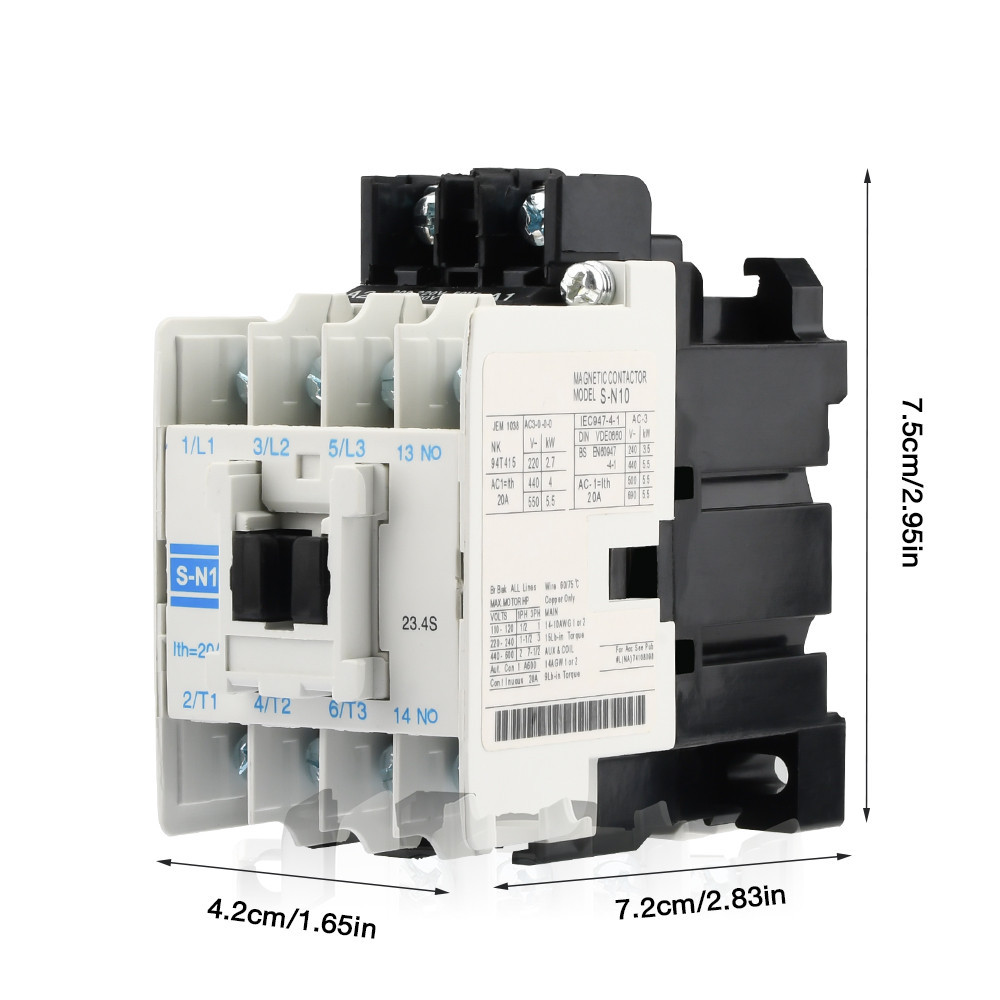 แมกเนติก S-N10 Magnetic Contactor S-N10 220V 50HZ 35 มม. แมกเนติก S-N10 ...
