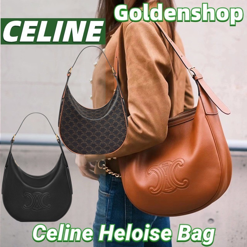 New!!เซลีน CELINE Cuir Triomphe Heloise Bag Canvas And Calfskinกระเป๋า ...