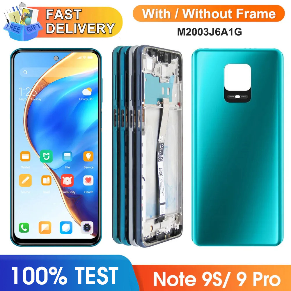 6.67 "หน้าจอสำหรับ Xiaomi หมายเหตุ9s M2003j6a1g จอแสดงผล Lcd ดิจิตอล ...