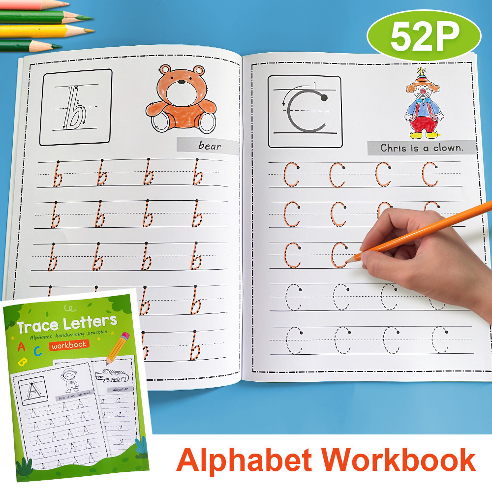Kids Tracing Book English 26 Alphabet From-A-To-Z Workbook Exercise ...