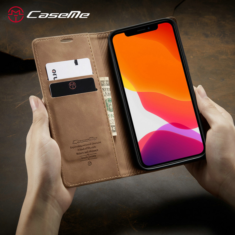 Caseme เคสโทรศัพท์มือถือหนัง ฝาพับ พร้อมช่องใส่บัตร สไตล์เรโทร สําหรับ iPhone 14 Pro Max Case 14 ...