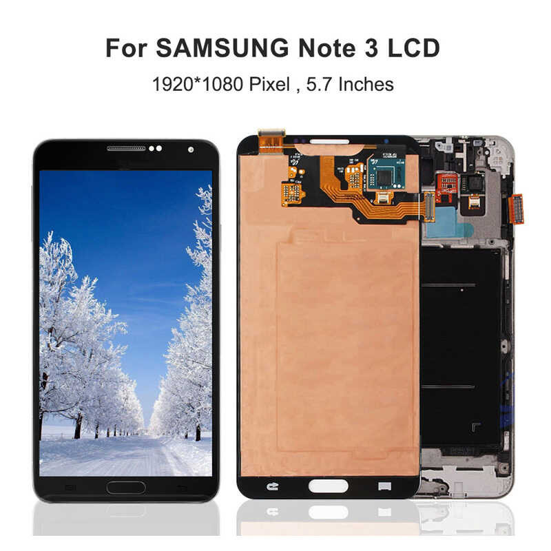 หน้าจอ LCD สำหรับ Samsung Galaxy Note 3 N900 N900a N9005 N900v หน้าจอสัมผัสอะไหล่ซ่อมชุดประกอบด ...