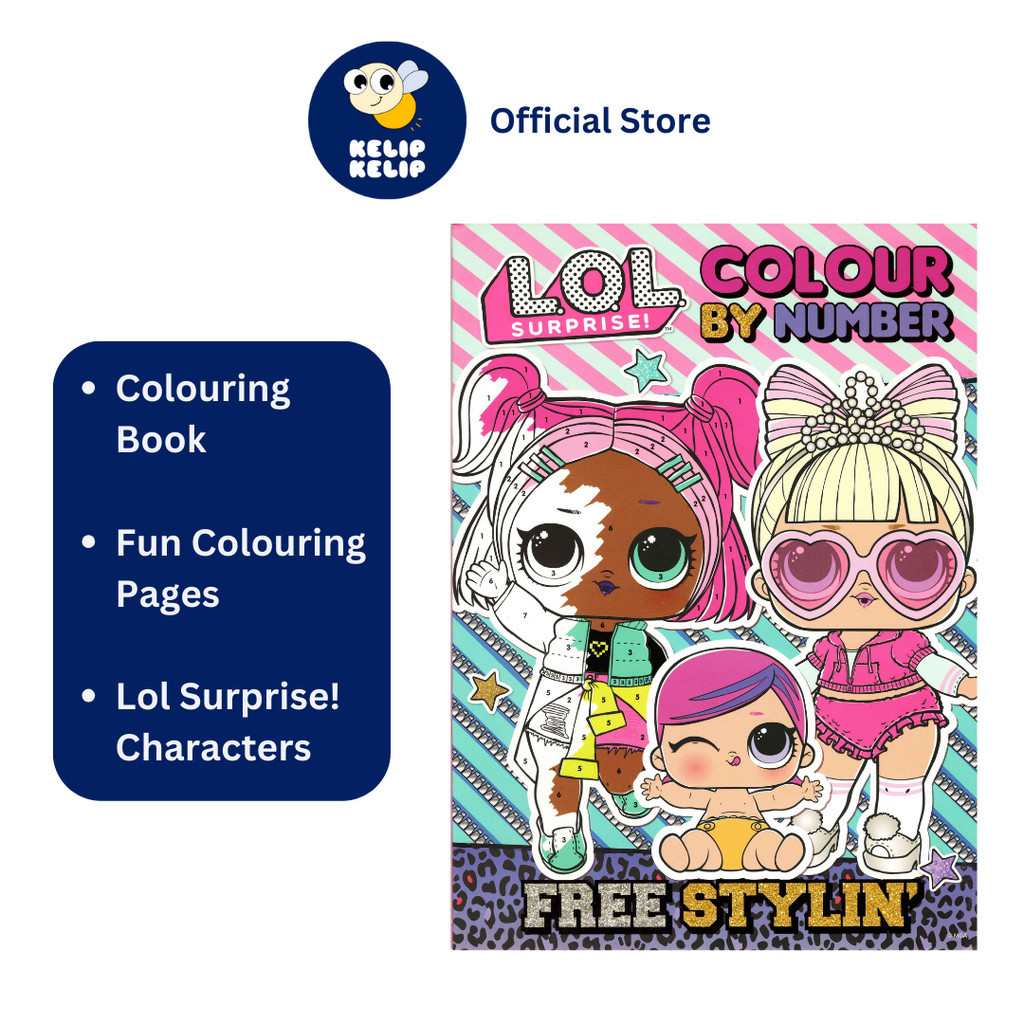 Lol Surprise Colour โดย Number Free หนังสือ Colouring สําหรับเด็ก (48 ...