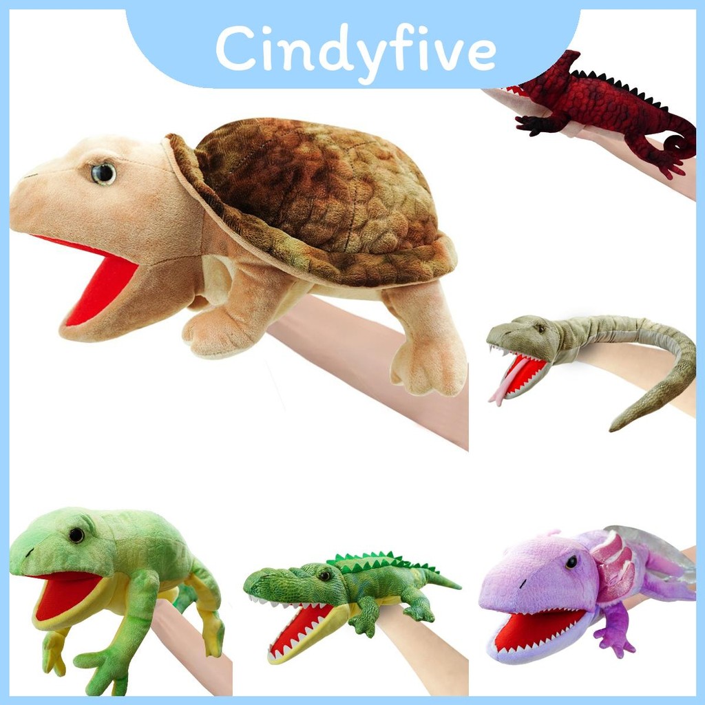 Lizard Puppet Hand Plush ของเล่นเด็กปรับแต่งภาพออกแบบนุ่มสัตว์ ...