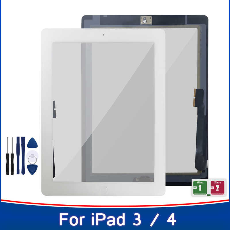 แผงสัมผัสหน้าจอสำหรับ Ipad 3 4 Ipad3 Ipad4 A1416 A1430 A1403 A1458 A1459 A1460 Toucnscreen ...