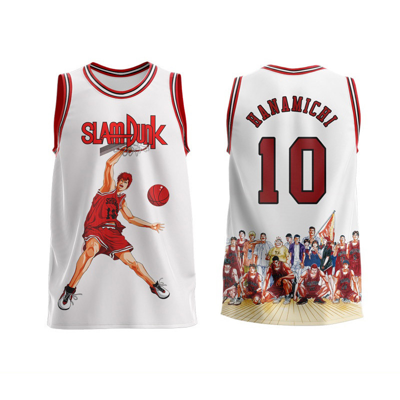Sd Shohoku Slam Dunk Jersey Sakuragi Hanamichi Akagi Haruko Kaede ...