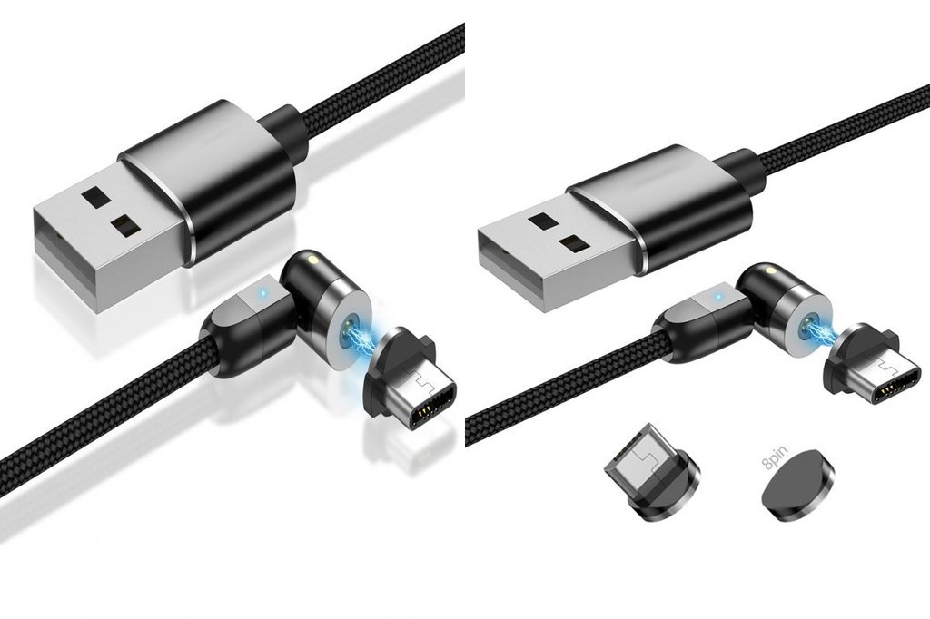 [calcutta] 1 ชุดไฟ LED Magnetic Charger Cable Office Use 3 in 1 8-pin ...