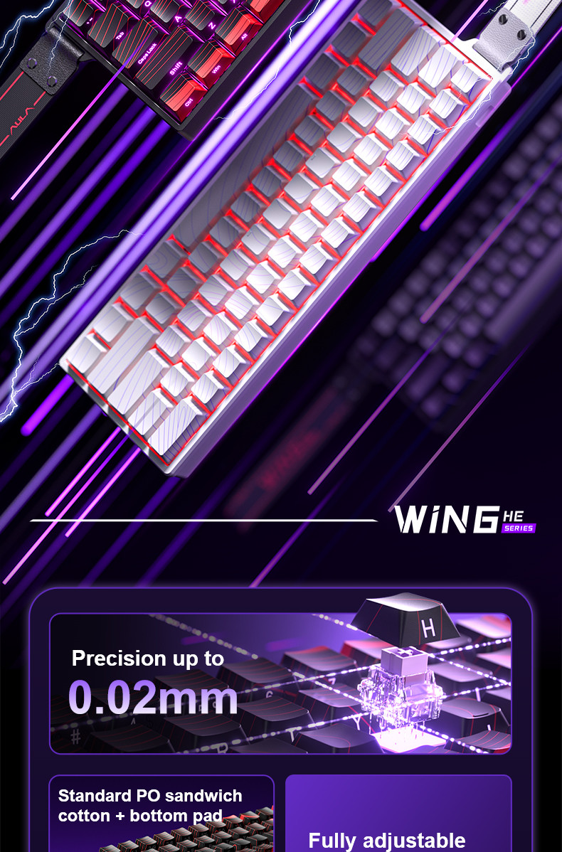 คีย์บอร์ด AULA WIN60HE / WIN68HE Rapid Trigger Keyboard Magnetic Switch ...