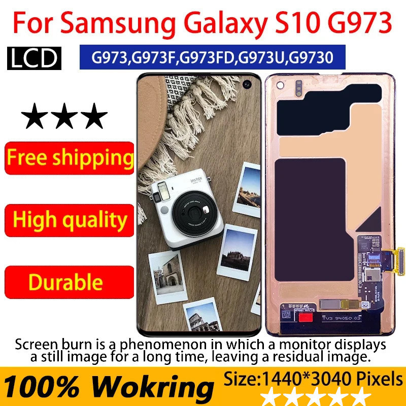 S10ส่วนหน้าผากทำงานได้100% ชิ้นสำหรับซัมซุงกาแล็คซี่ S10 G973 G973f Sm ...