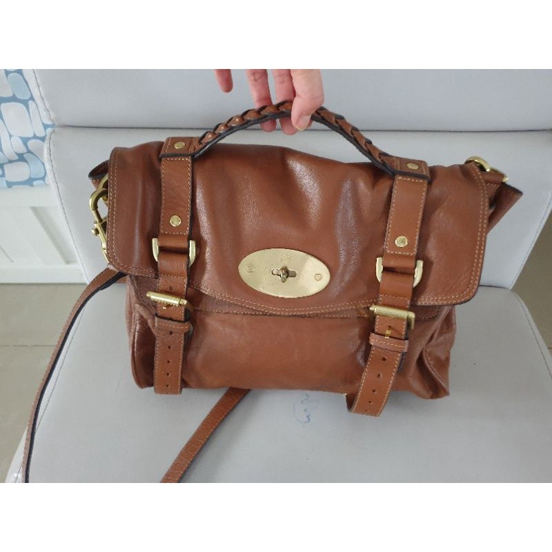 (หมด)พร้อมส่งแท้ กระเป๋า Mulberry Alexa Regular Oak ของแท้ หนังแท้ 1ใน ...
