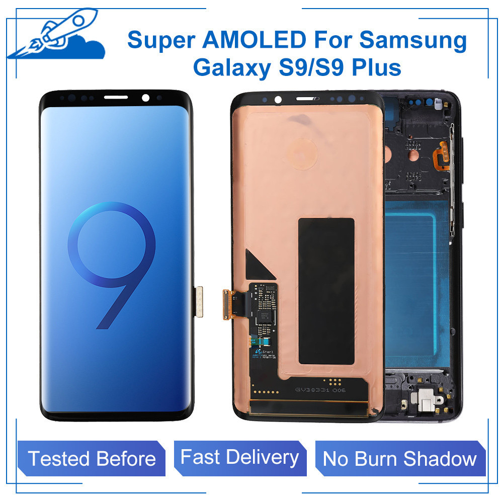 Super AMOLED สำหรับ Samsung Galaxy S9 Plus Pantalla จอแสดงผล LCD ...